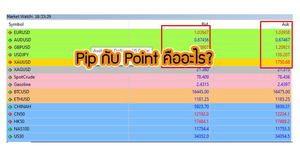 PipกับPointคืออะไรต่างกันยังไงและเราจะรู้ได้ยังไงว่ากี่ Pip หรือกี่ Point